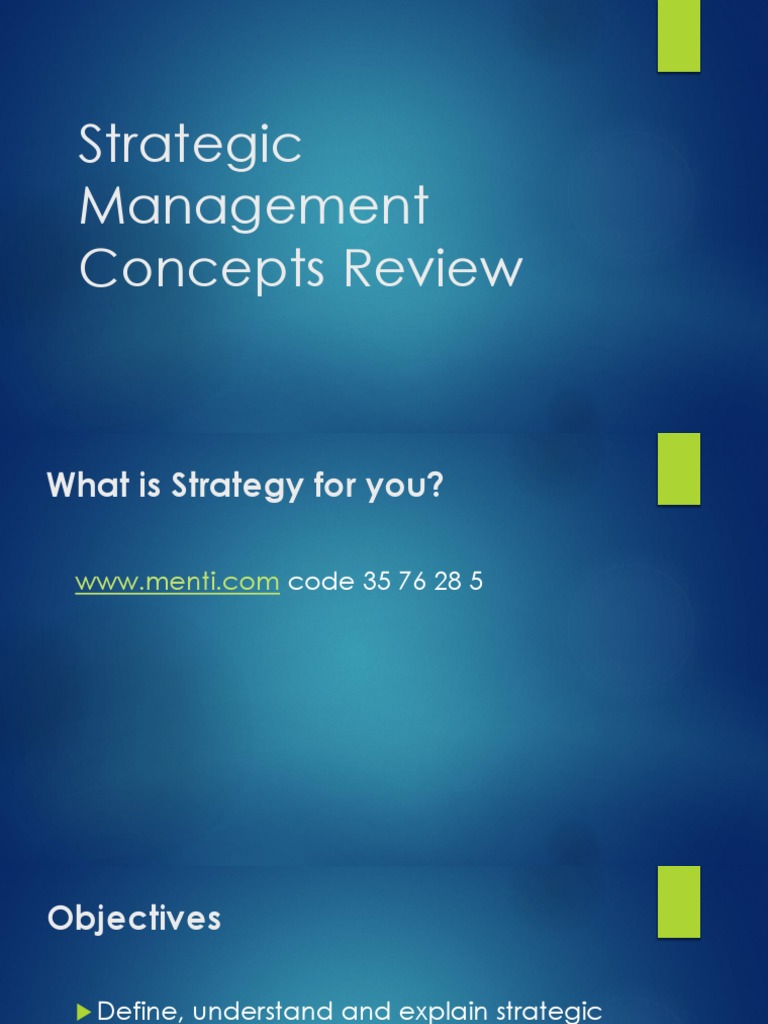 Strategic Management Concepts Review | PDF | Competitive Advantage ...