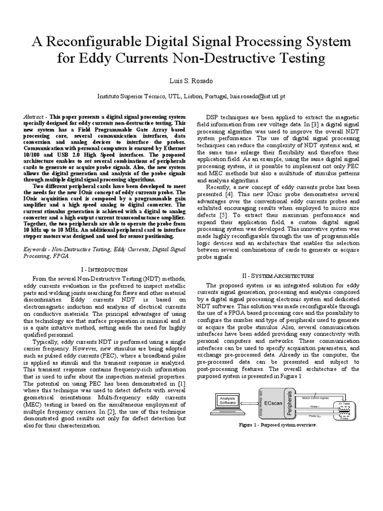 A Reconfigurable Digital Signal Processing System | PDF | Amplifier | Field Programmable Gate Array