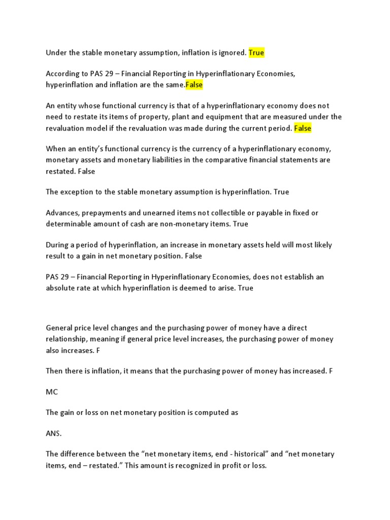 Q1 Hyperinflation PDF | PDF | Historical Cost | Corporations