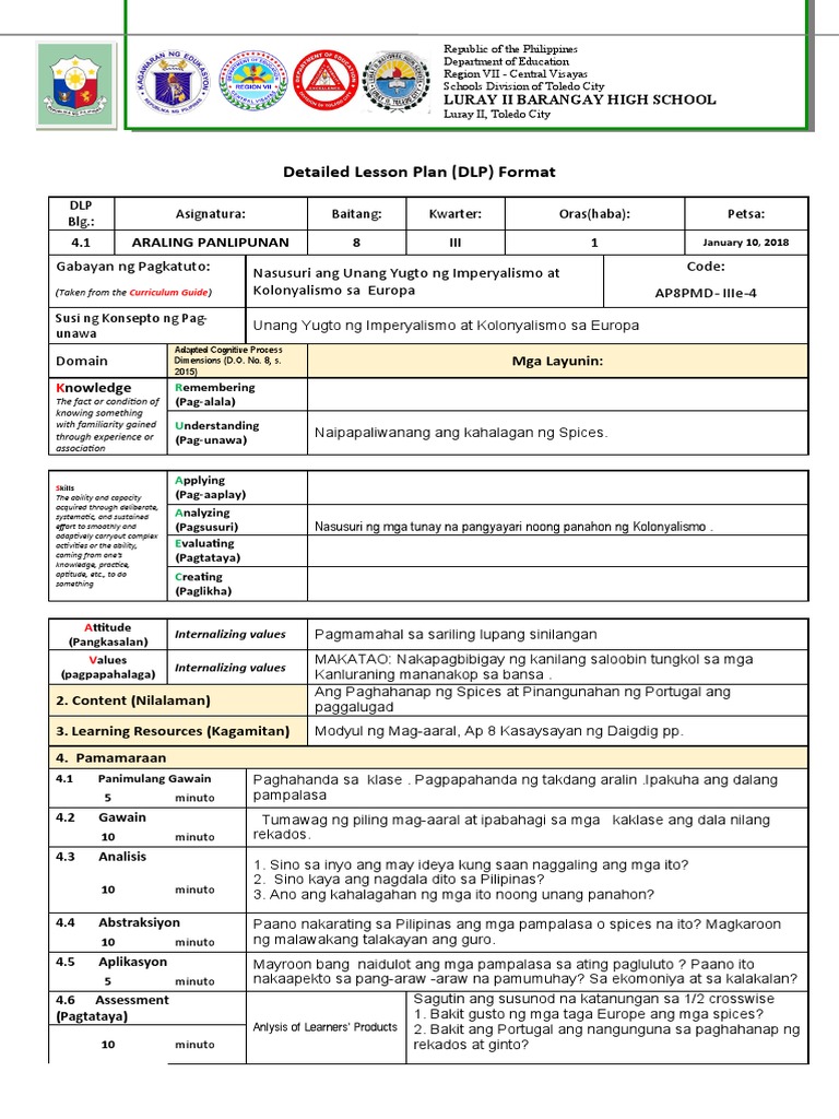 Ap DLP 3RD Quarter 1.12 | PDF