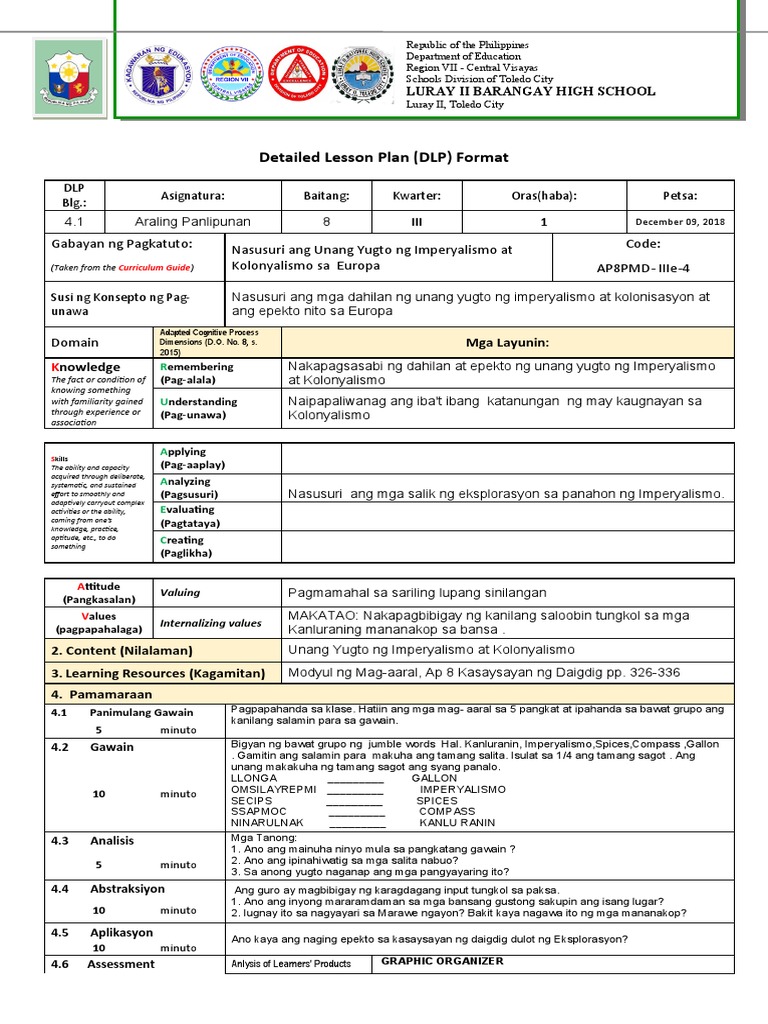 Ap DLP 3RD Quarter 1.10 | PDF