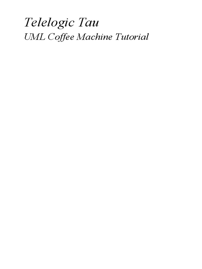 Coffe Machine Model | PDF | Use Case | Icon (Computing)