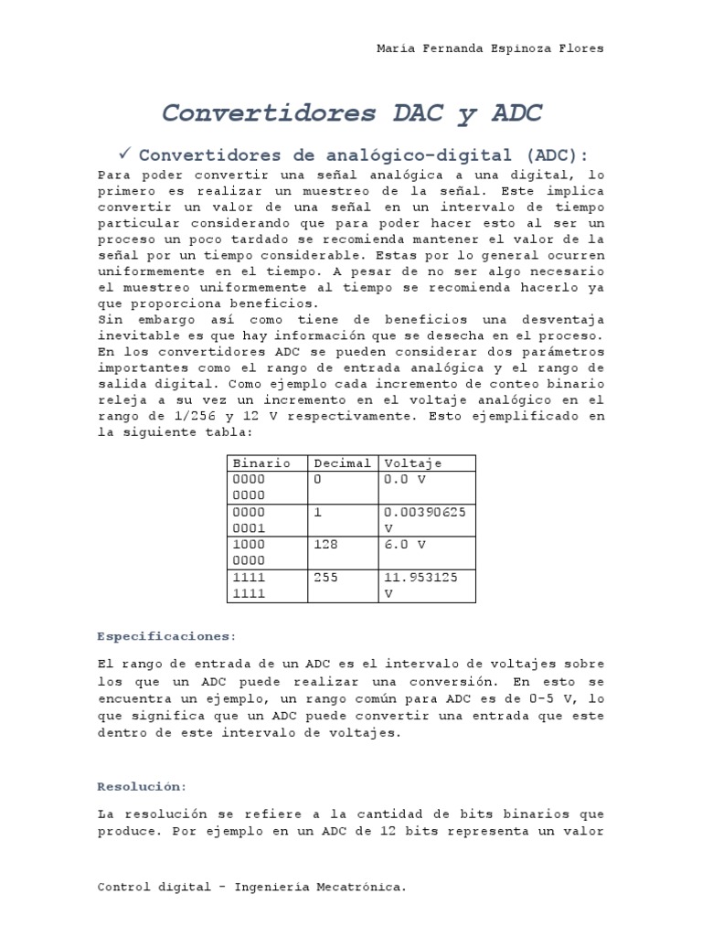 Convertidores Adc Dac PDF | PDF | Convertidor digital a analógico ...