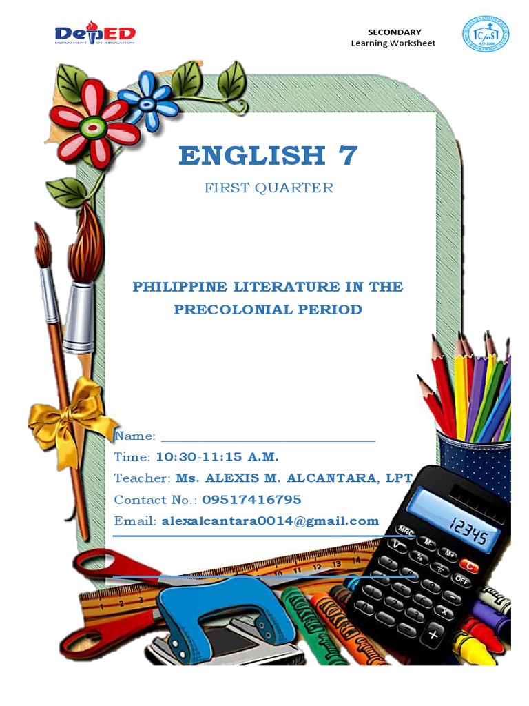 English 7: First Quarter | PDF | Mindset | Concept