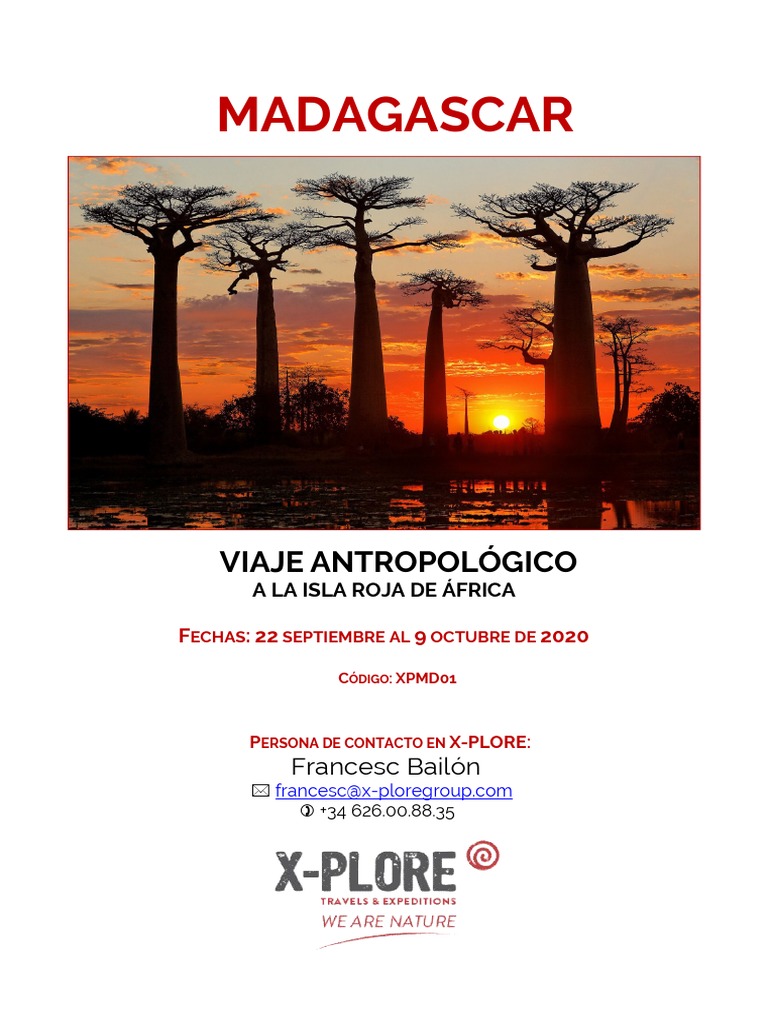 xpmd01 Viaje Antropoloxxgico Madagascar 1 | PDF | Madagascar | Montañas