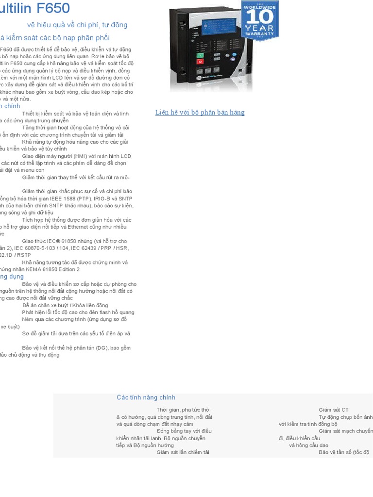 Role GE-Multilin F650 | PDF