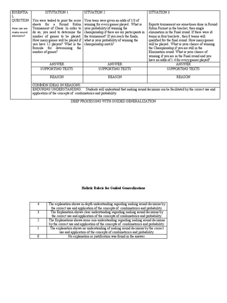 Guided Generalization | PDF | Tournament | Psychological Concepts