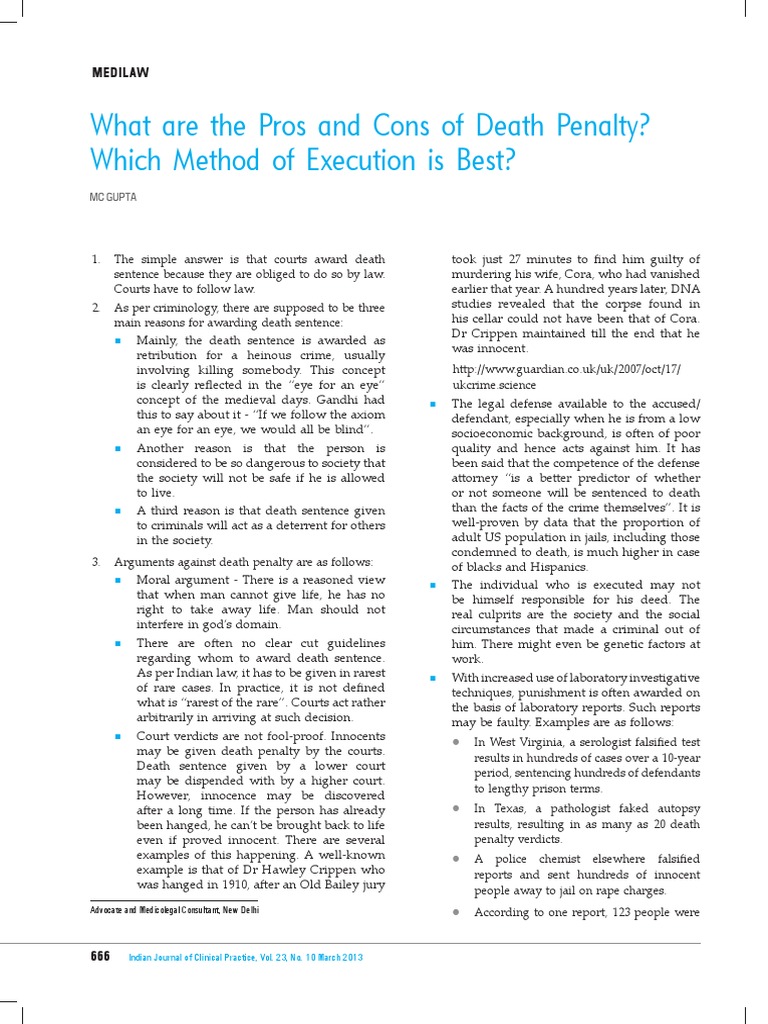 What Are The Pros and Cons of Death Penalty? Which Method of Execution ...