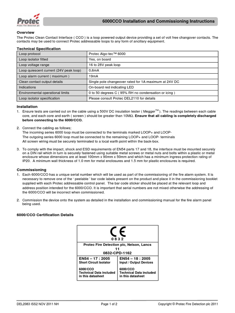 6000!CCO - 6000 COO - Manual Instalare Si Fisa Tehnica | PDF ...
