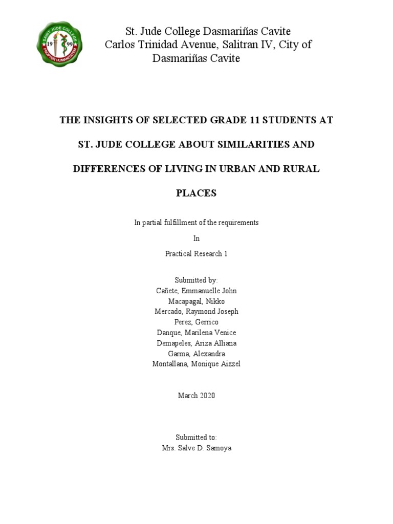 St. Jude College Dasmariñas Cavite Carlos Trinidad Avenue, Salitran IV ...