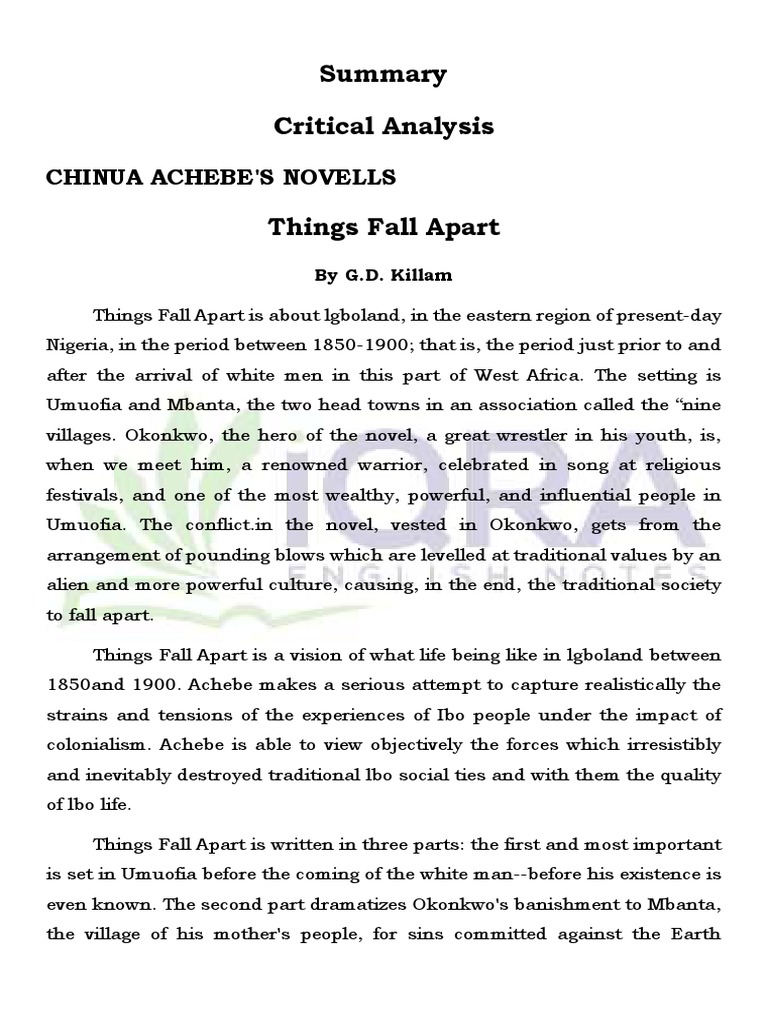Summary of Things Fall Apart | PDF | General Fiction