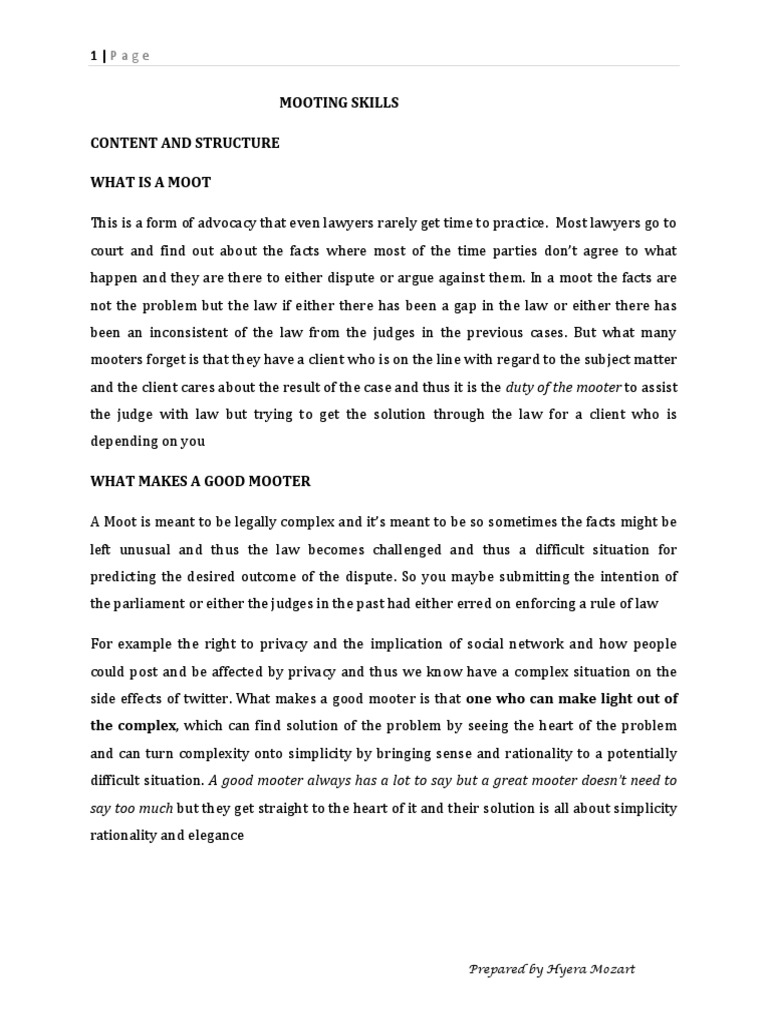 Content and Structure What Is A Moot | PDF | Mootness | Justice