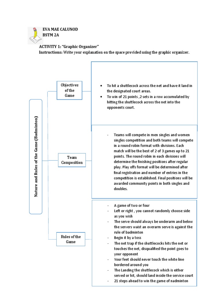 BSTM 2A ACTIVITY 1: "Graphic Organizer" Instructions: Write Your ...