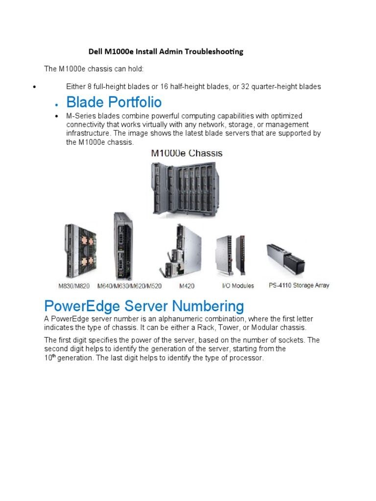 Dell M1000e Install Admin Troubleshooting | PDF | Network Switch ...