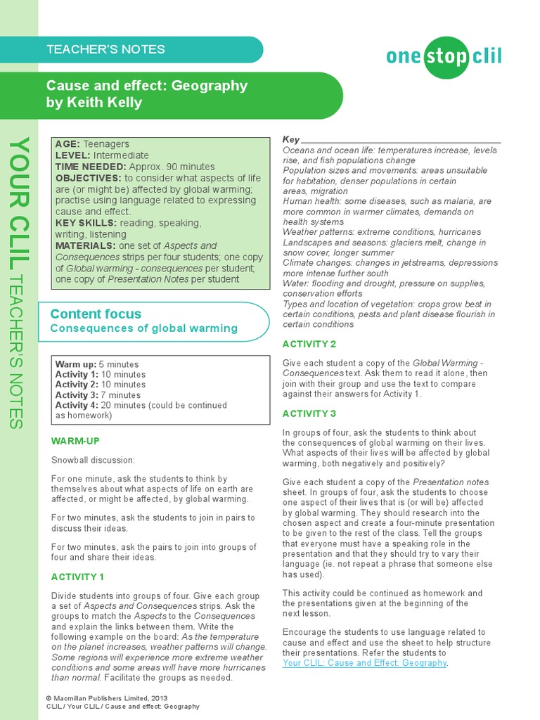 Linkers of Cause-And-Effect - Geography | PDF | Drought | Global Warming