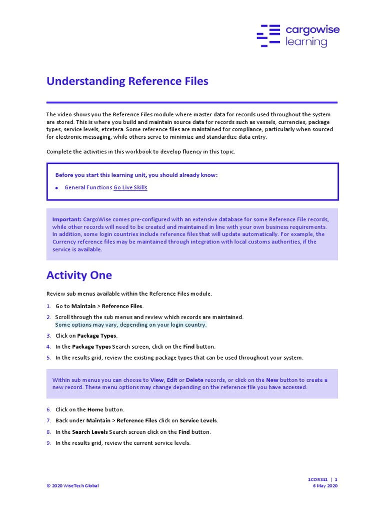 Understanding Reference Files: Before You Start This Learning Unit, You ...