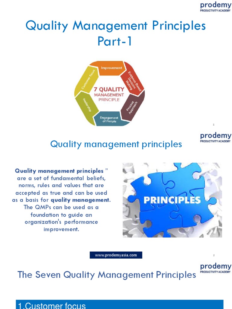 QMP-Part 1 | PDF | Quality Management | Customer Satisfaction