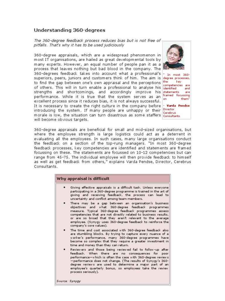Understanding 360-Degrees | PDF | Performance Appraisal | Psychological ...