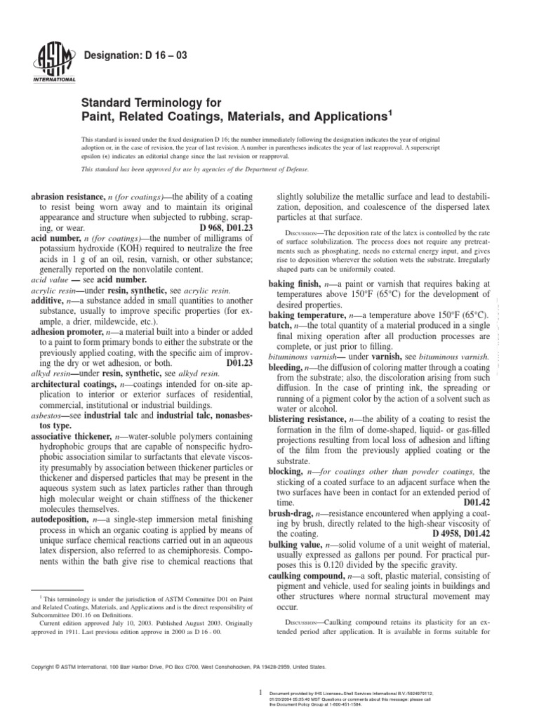 Astm D16 | PDF | Varnish | Paint