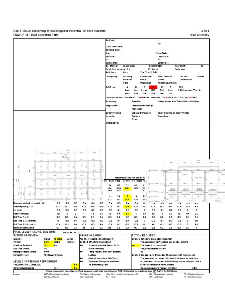 FEMA P-154 Data Collection Form: Rapid Visual Screening of Buildings ...
