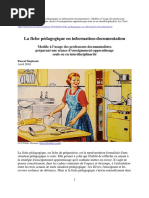 Fiche Pédagogique : Guide Essentiel pour Enseignants | PDF