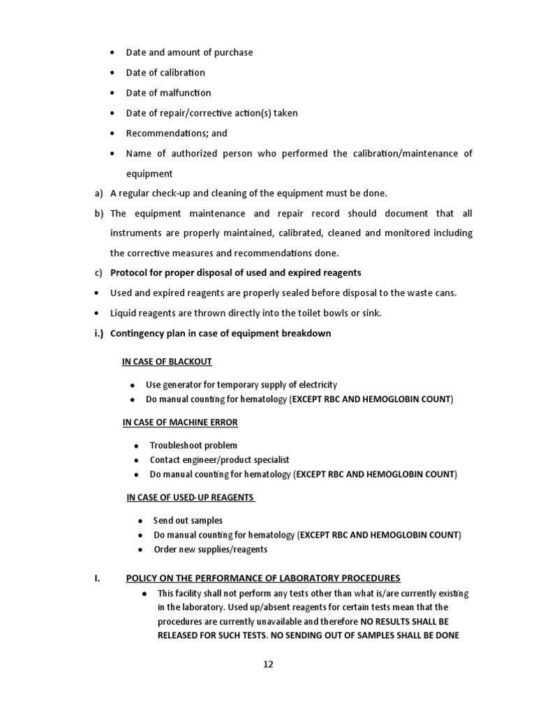 Doh - Procedure For Manual CT | PDF | Chemical Substances | Calibration