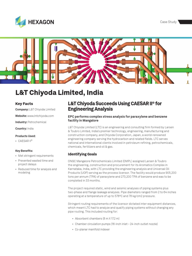 Hexagon PPM L-T Chiyoda C2 Engineering Analysis Case Study US | PDF ...