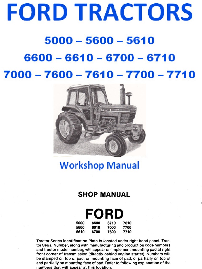 18540750-Ford Tractor Workshop Repair Service Manual Pdf-1 PDF | PDF ...
