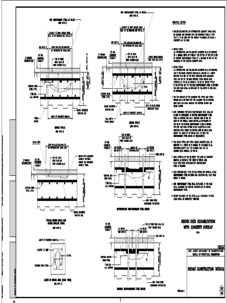 General Notes:: Bridge Deck Rehabilitation With Concrete Overlay | PDF ...
