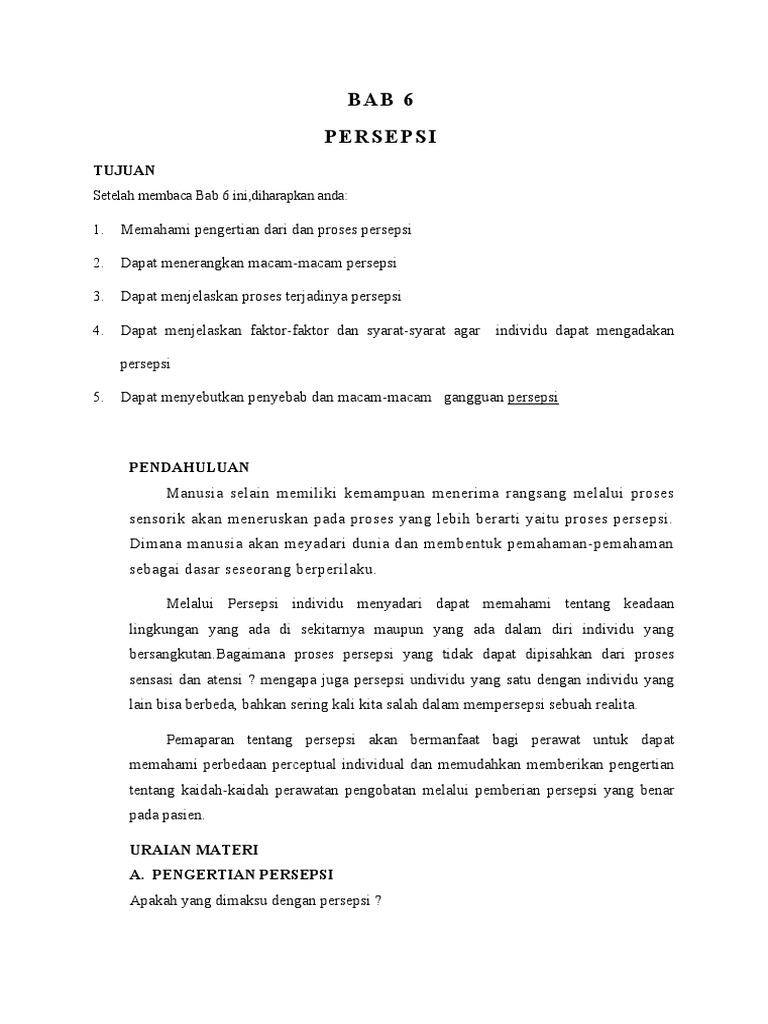 PERSEPSI | PDF