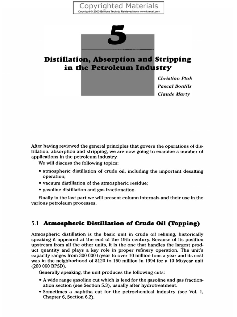 Technip Separations PDF | PDF | Distillation | Oil Refinery