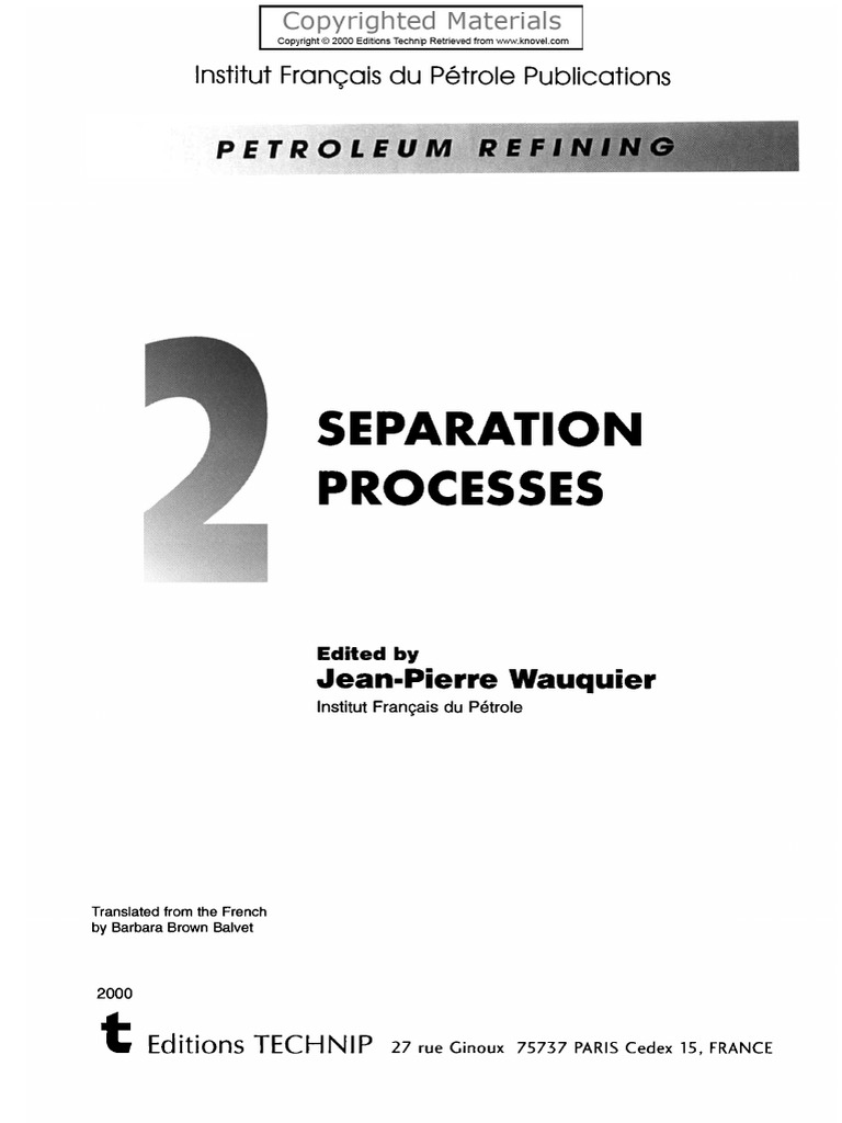 Technip Separations PDF | PDF