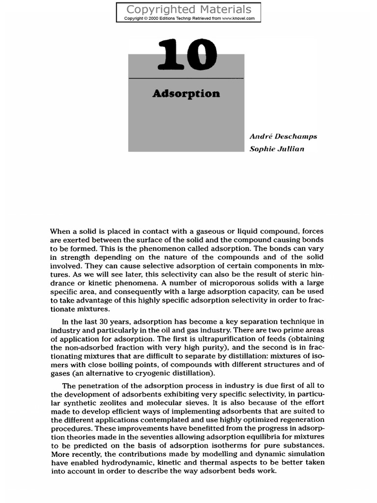 Technip Separations PDF | PDF | Adsorption | Zeolite