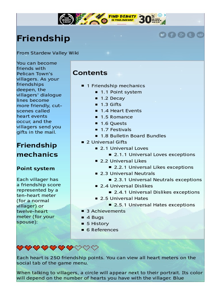 Friendship: Point System | PDF | Marriage | Nature