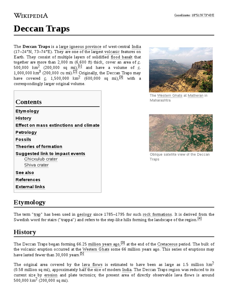 Deccan Traps | PDF | Earth Sciences | Geology