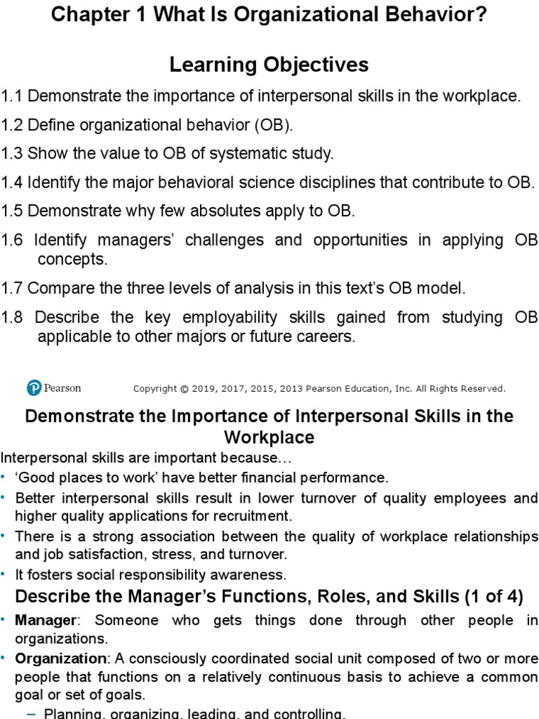 Robbinsjudge Ob18 Inppt 01 | PDF | Organizational Behavior | Employment