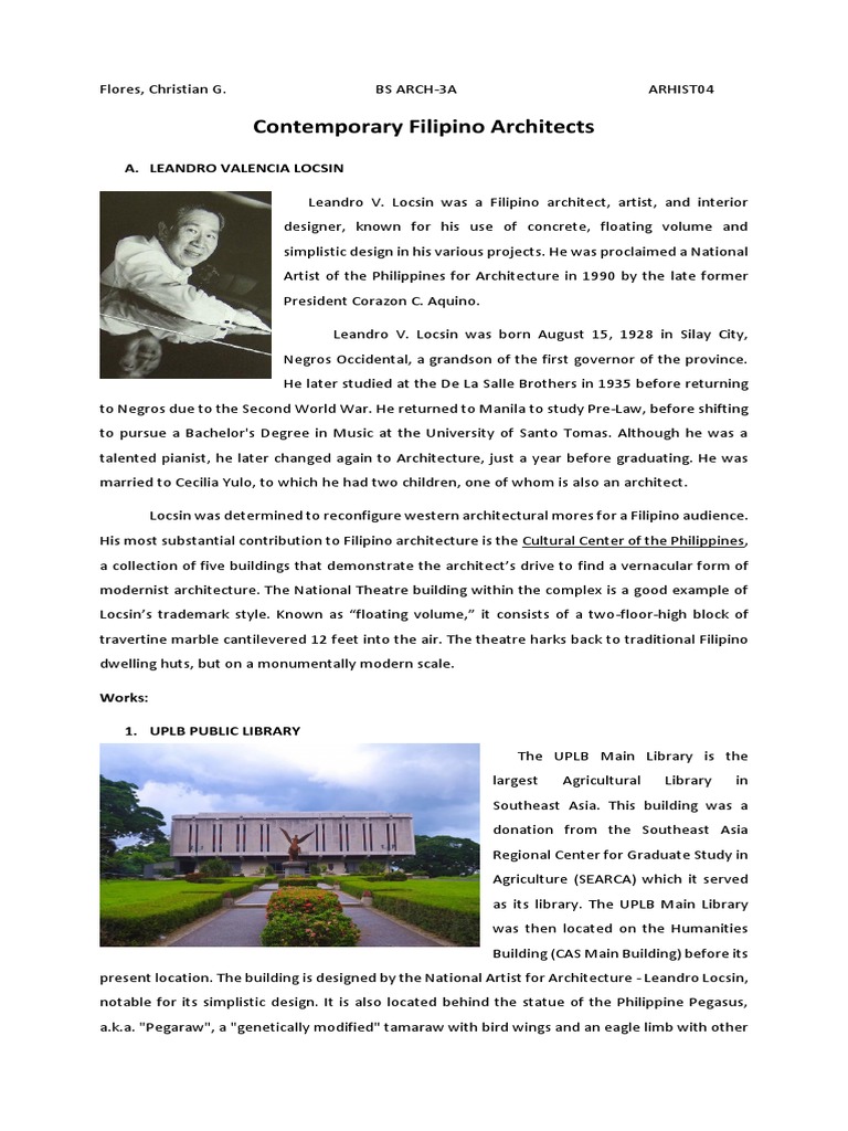 1contemporary Filipino Architects PDF | PDF | Sculpture
