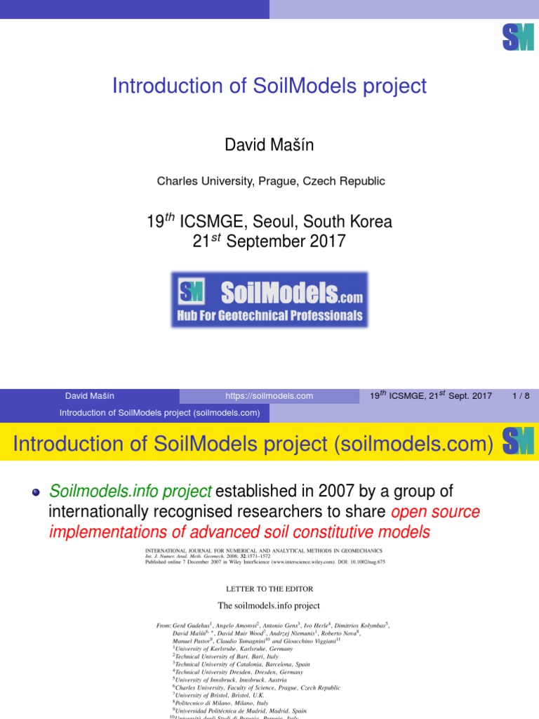 Introduction of Soilmodels Project: David Mašín | PDF | Digital Technology | Software