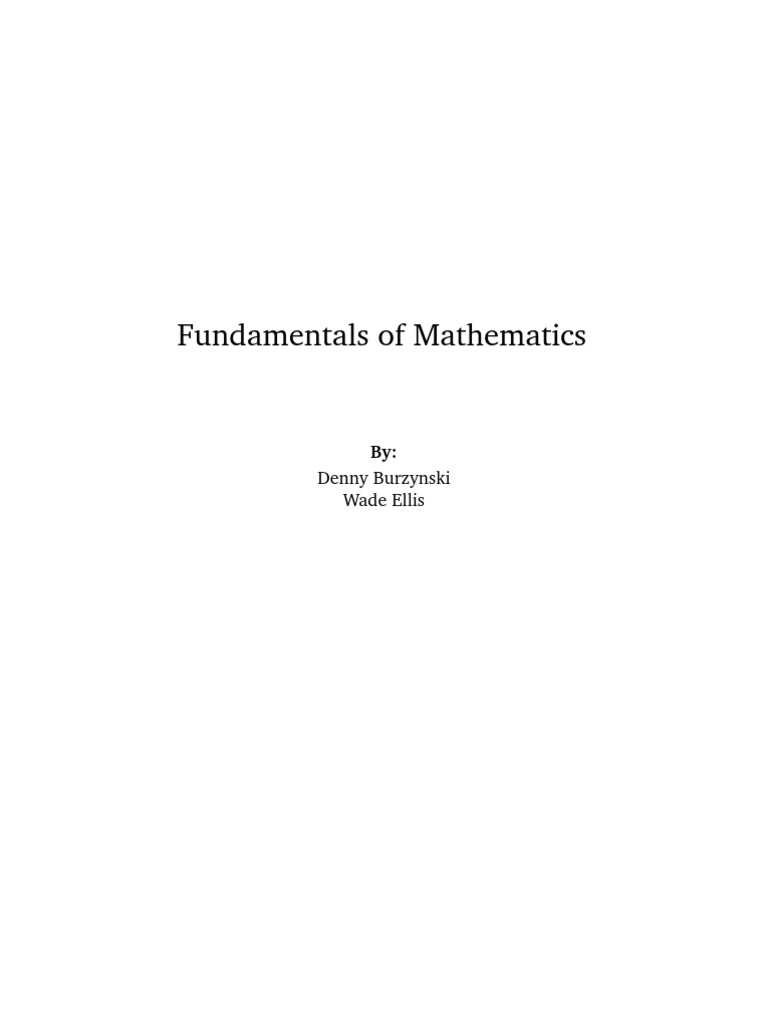 Fundamentals of Mathematics PDF | PDF | Fraction (Mathematics ...