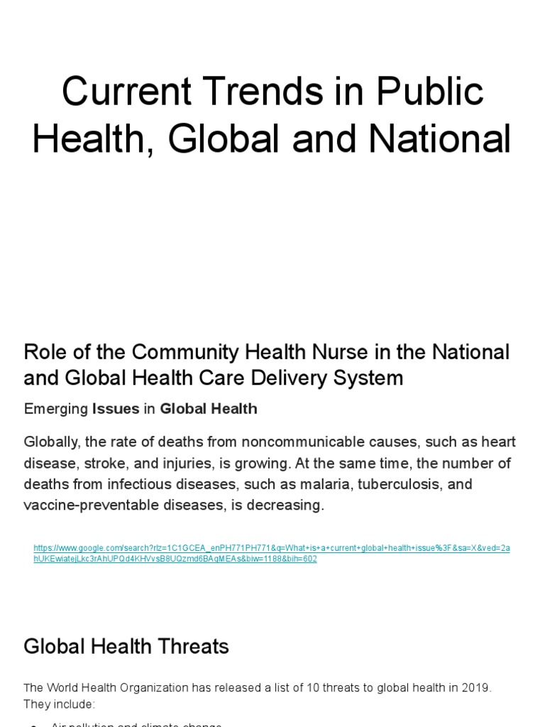 Trends in Global Public Health 2025 | PDF | Global Health | Health Sciences