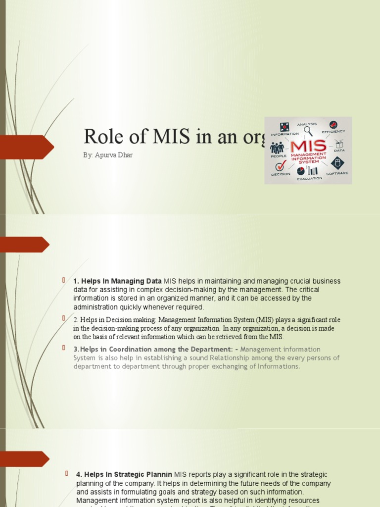 Role of MIS in An Organisation | PDF | Management Information System ...