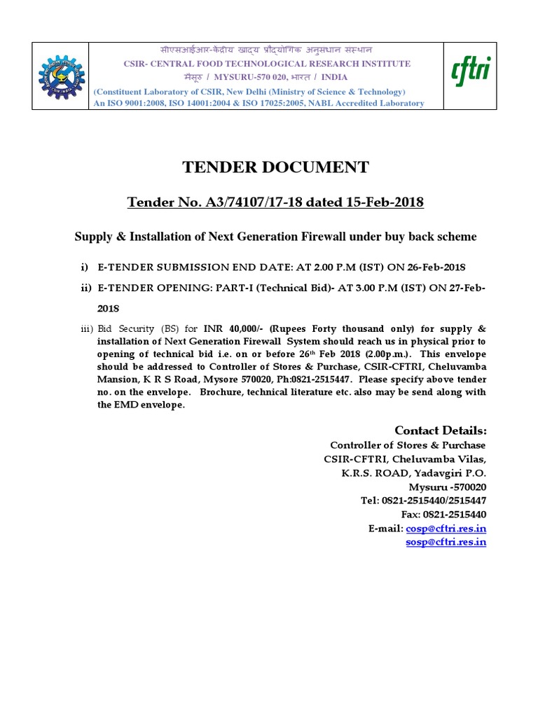 Corrigendum To Tender Document | PDF | Private Law | Business Law