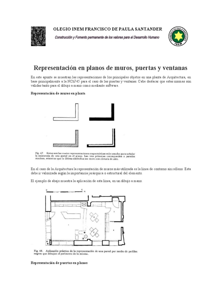 Representación de muros en planos arquitectónicos | PDF | Ventana | Plantas