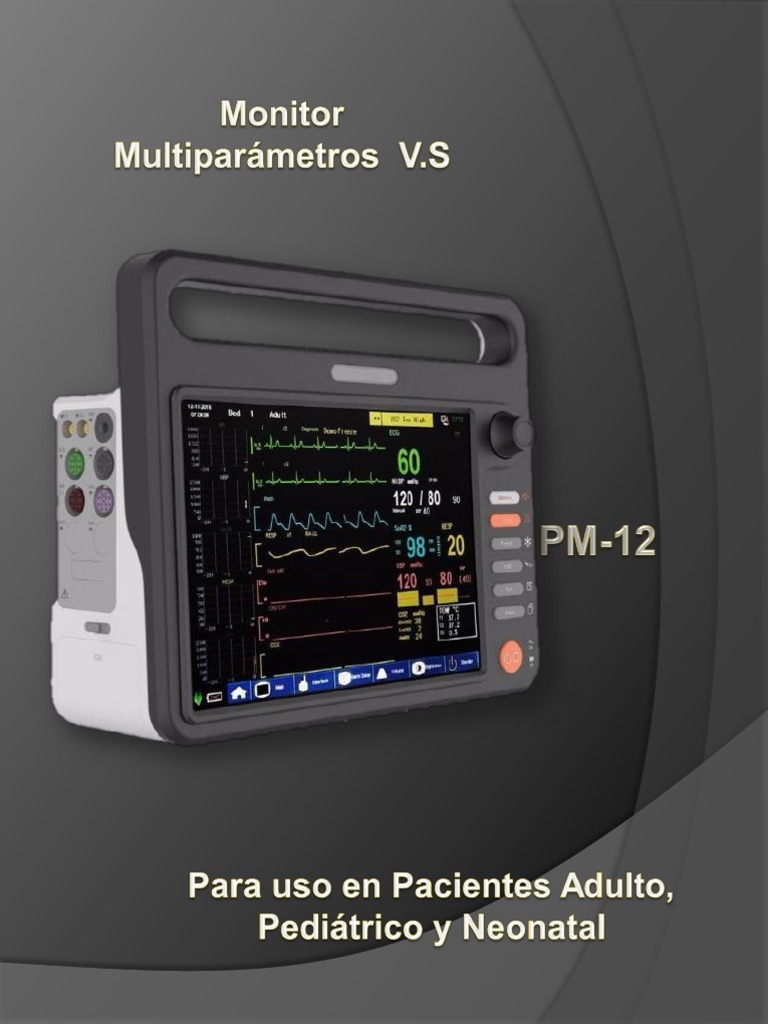 Ficha Tecnica Monitor PM12 | PDF | Presión sanguínea | Electrocardiografia