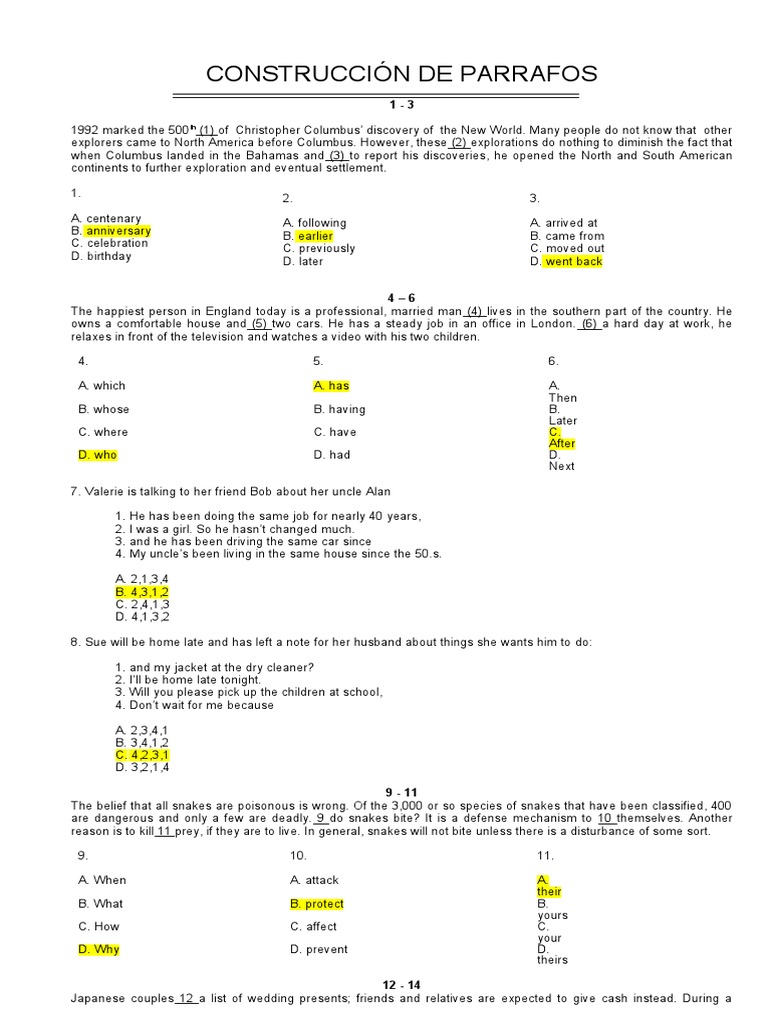 Construcción de Parrafos | PDF