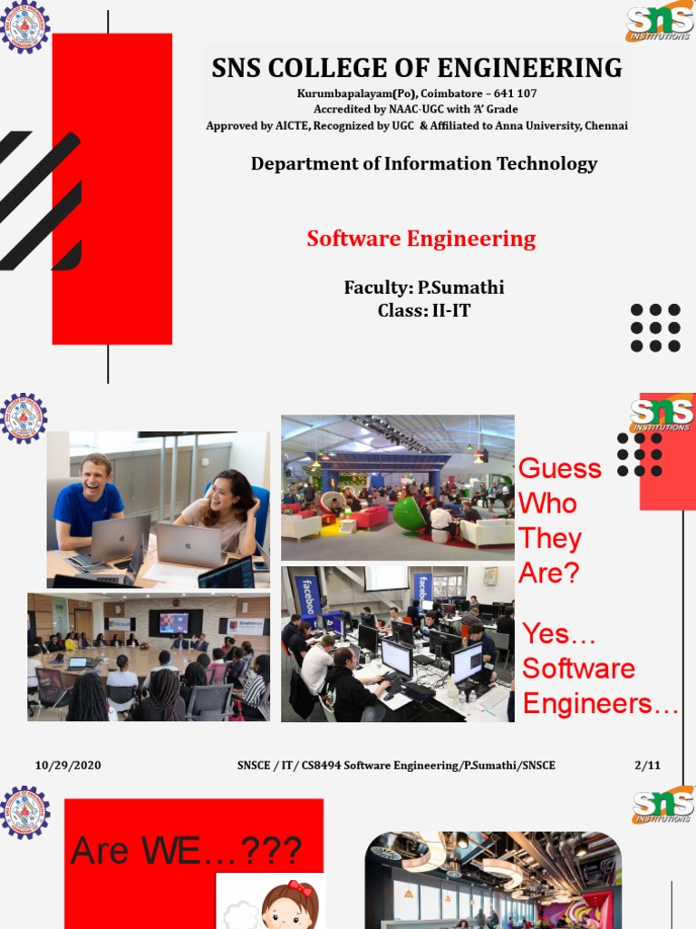 Software Engineering - PPT - Unit 1 - Class 1 | PDF | Software ...