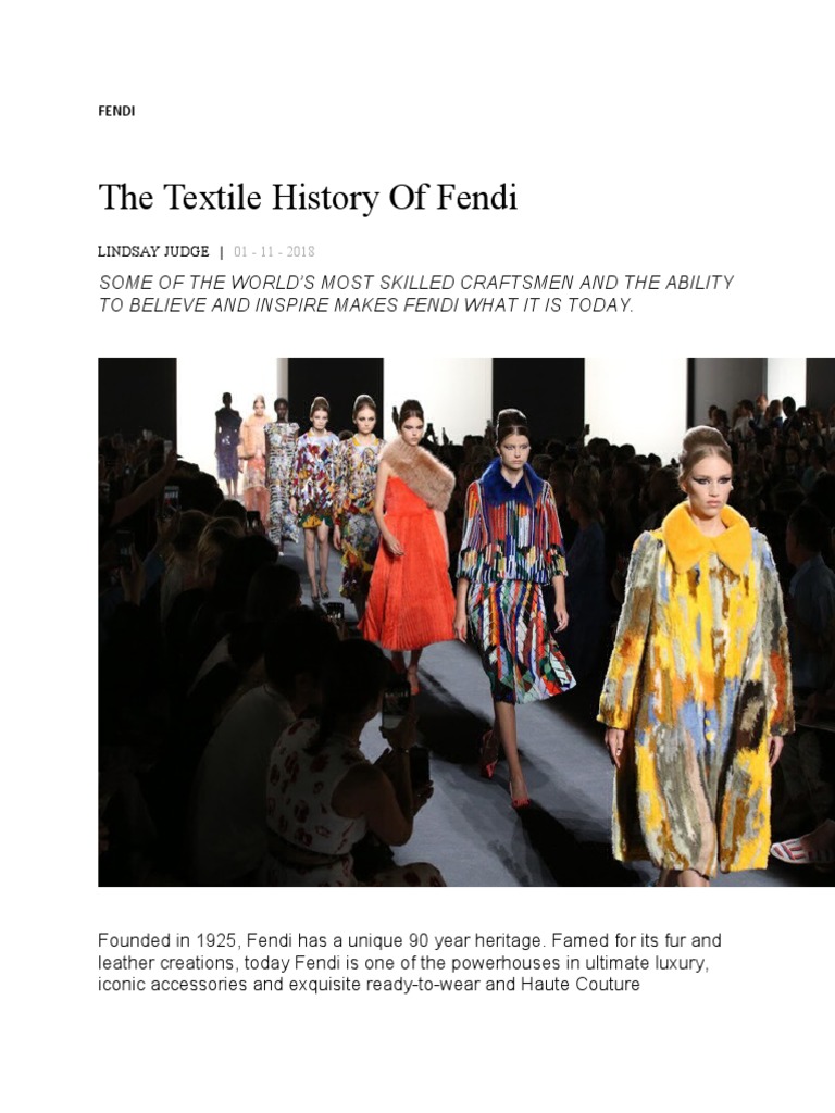 The Textile History of Fendi | PDF | Clothing | Fashion