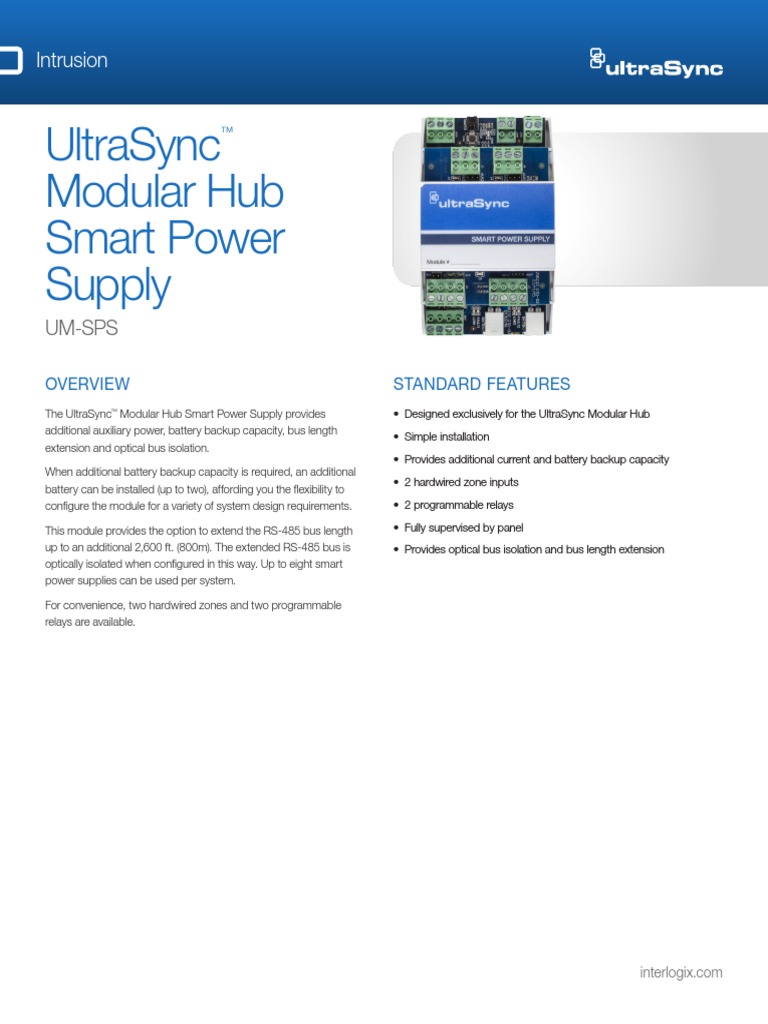 Ultrasync Modular Smart Power Supply | PDF | Security Alarm | Power Supply