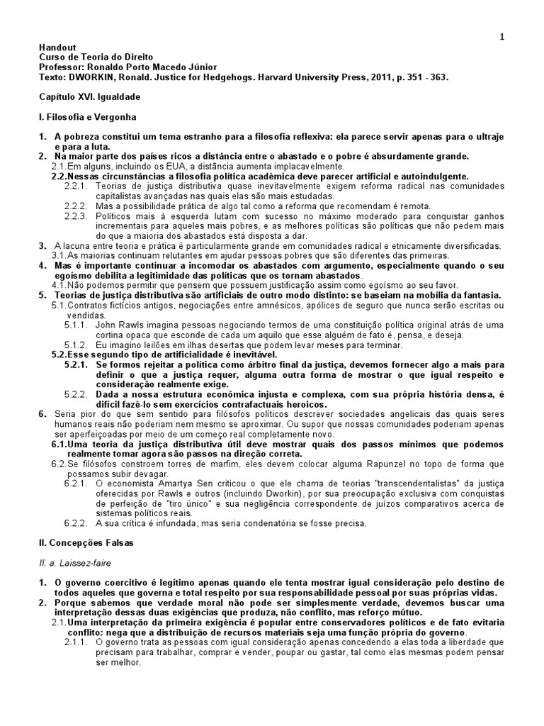 Modelo de Handout | Download grátis PDF | Economia | Justiça
