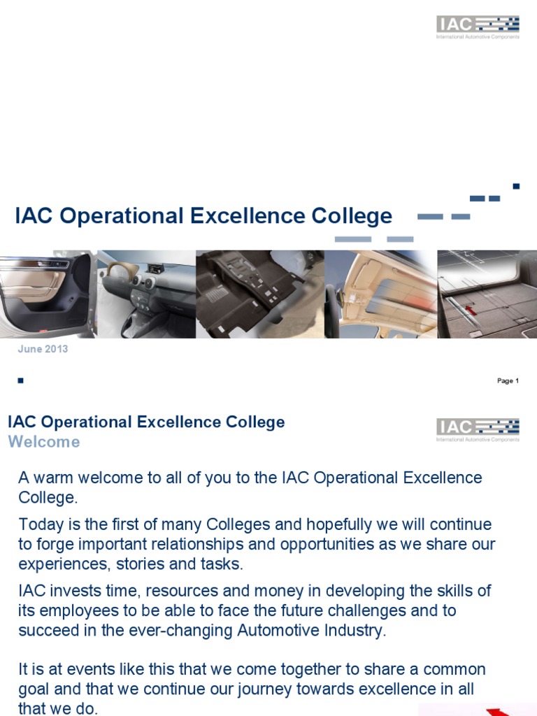 Operational Excellence College - Training Pack 2013 Edited | PDF | Lean ...